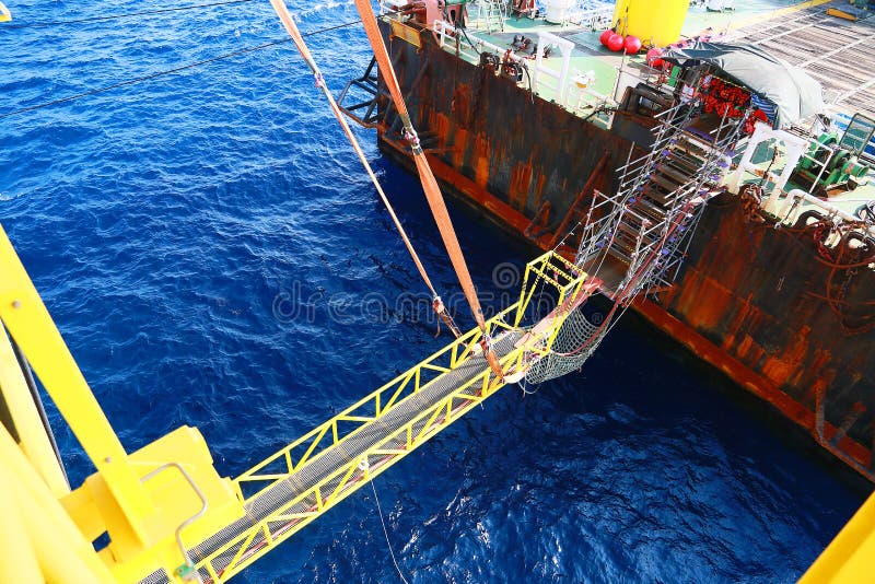 Offshore Construction Platform for Production Oil and Gas. Oil and Gas ...