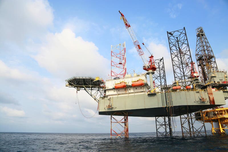 Offshore Construction Platform for Production Oil and Gas. Oil and Gas ...