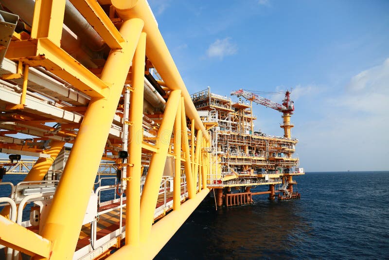 Offshore Construction Platform for Production Oil and Gas. Oil and Gas ...
