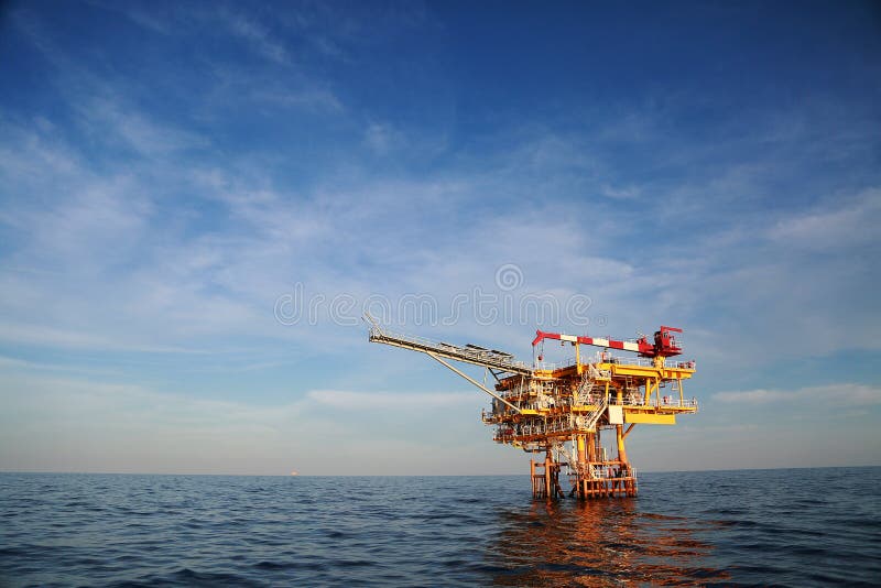 Offshore Construction Platform for Production Oil and Gas. Oil and Gas ...