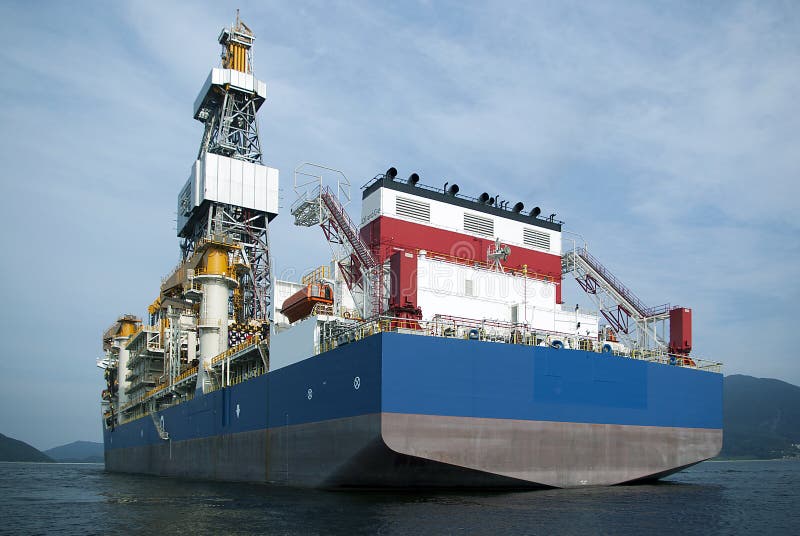 Drill Ship 1 stock photo. Image of energy, helipad, ship - 1540020