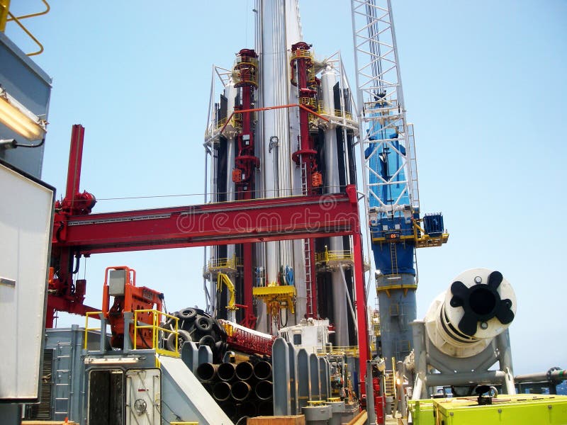 Drilling Rig Offshore Rig Floor Equipment. Stock Photo - Image of ...