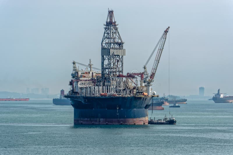 Offshore Drilling rig stock photo. Image of business - 129157960