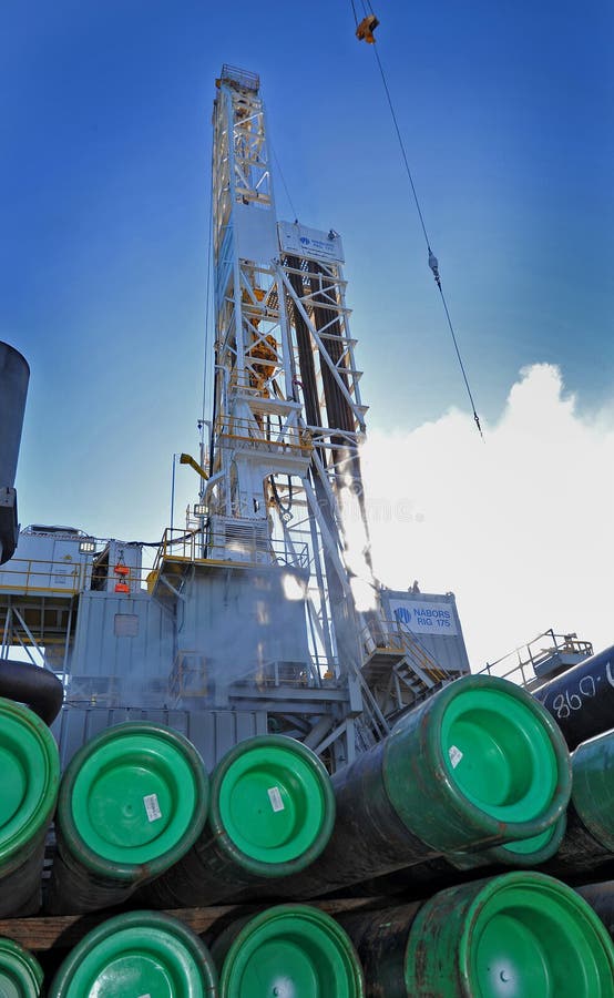 Offshore Exploration, Drilling Rig Standing on an Offshore Platform ...
