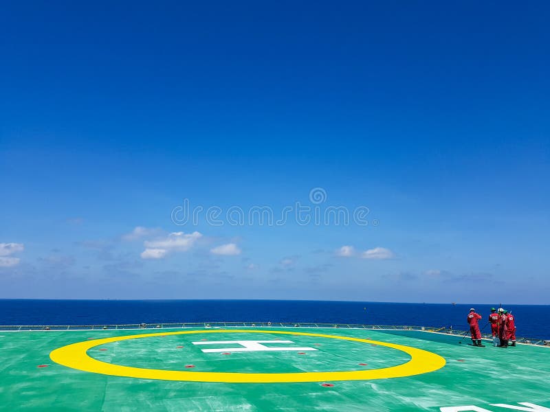 Offshore helideck stock image. Image of helipad, platform - 90845269