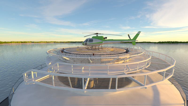 Offshore heliport stock image. Image of helicopter, vehicle - 97715175