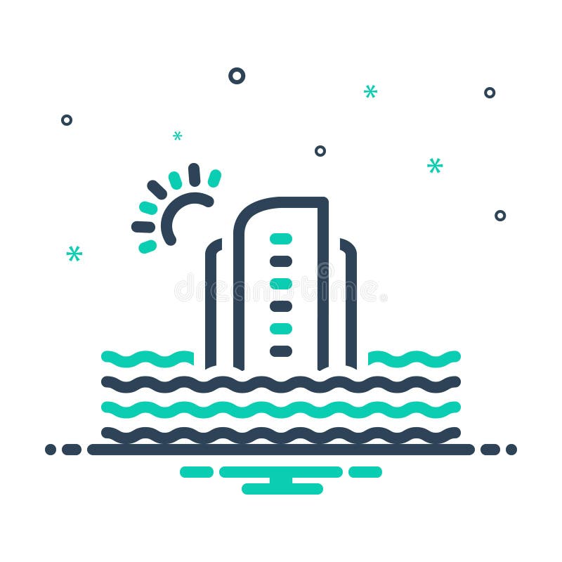 Mix Icon for Offshore, Water and Ray Stock Illustration - Illustration ...