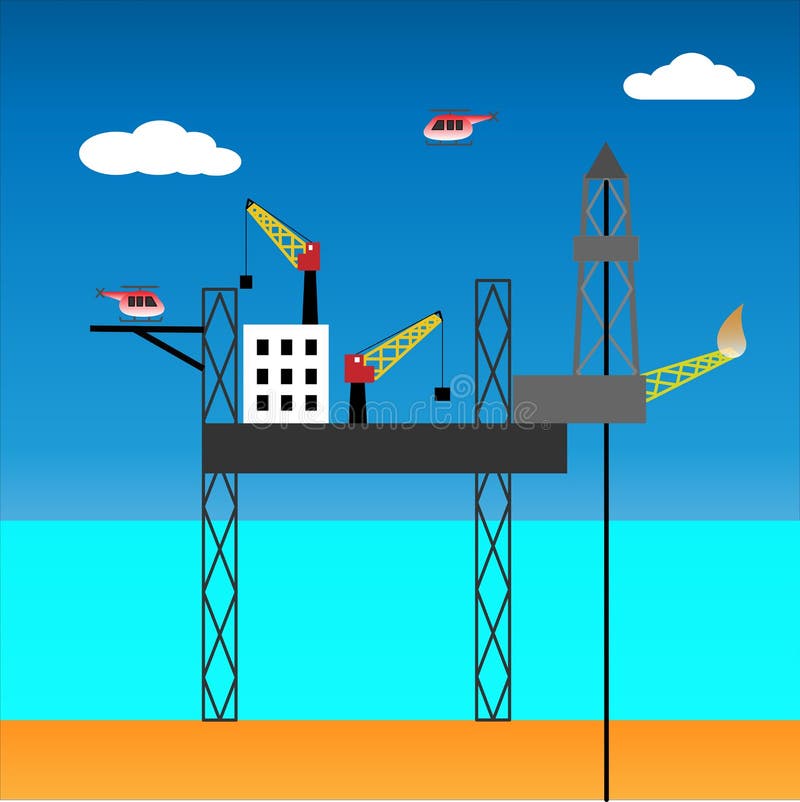 Offshore Jack Up Rig, Vector Illustration Stock Vector - Illustration ... Offshore Jack Up Rig, Vector Illustration Stock Vector - Illustration ...