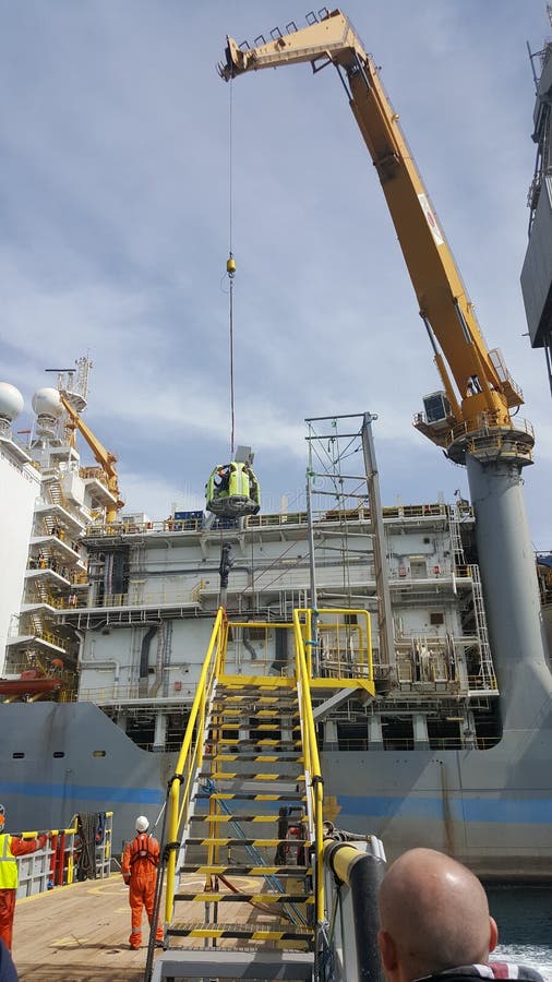 Offshore Life Boat or Survival Craft at Muster Station of Oil and Gas ...