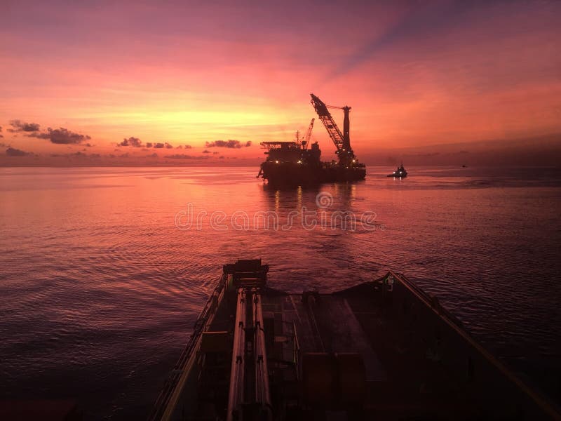 Offshore Life Boat or Survival Craft at Muster Station of Oil and Gas ...