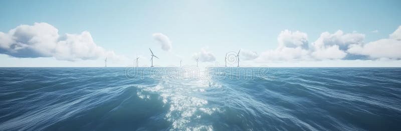 Offshore, a Massive Array of Wind Turbines Converts Sea Winds into ...