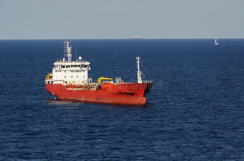 Offshore Support Vessel at Sea. Stock Image - Image of helipad ...