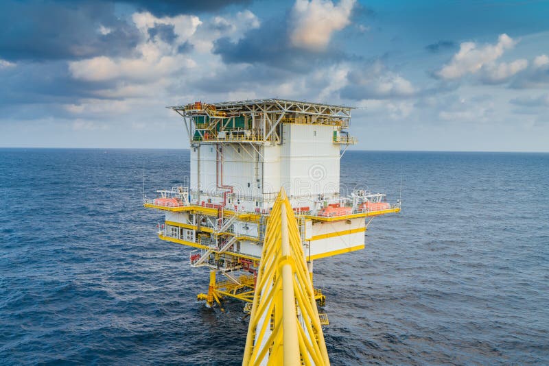 Living Quarter of Offshore Oil Rig Stock Image - Image of production ...