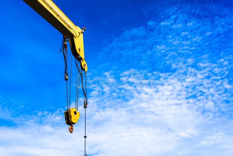 Crane Hook In Offshore Platform Stock Image - Image of maintenance ...