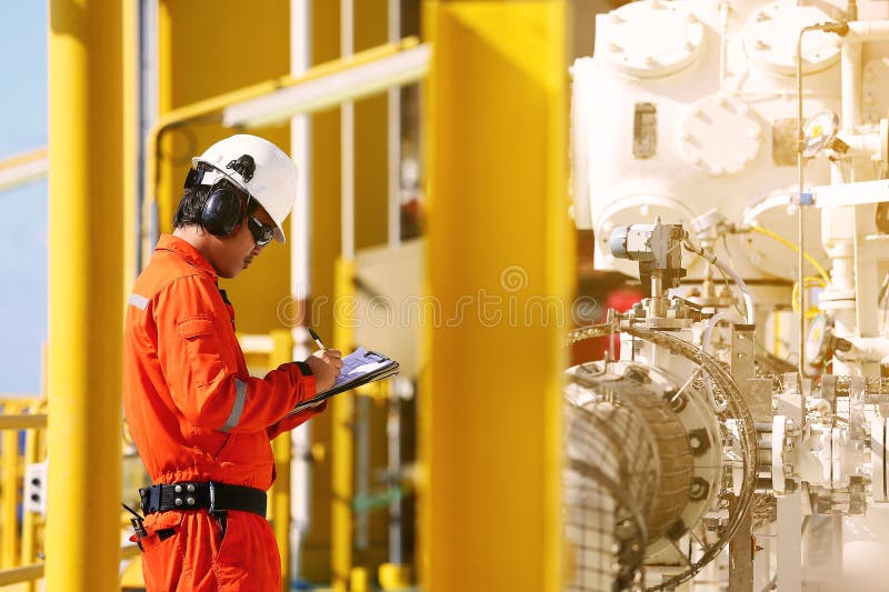 Offshore Oil and Gas Industry and Operated by Technician Petroleum ...