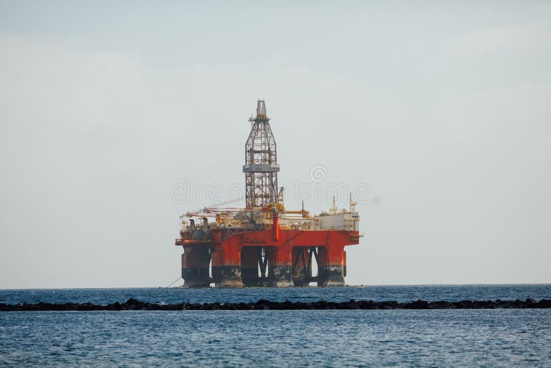 Offshore Oil and Gas Platform Stock Image - Image of blue, petrol ...