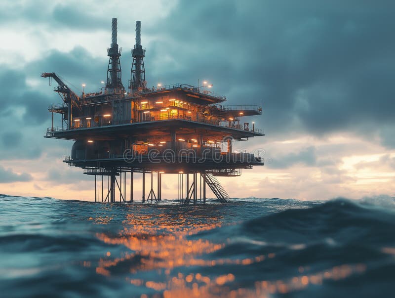 Oil and Gas Production Platform To Separates Oil Gas and Condensate and ...