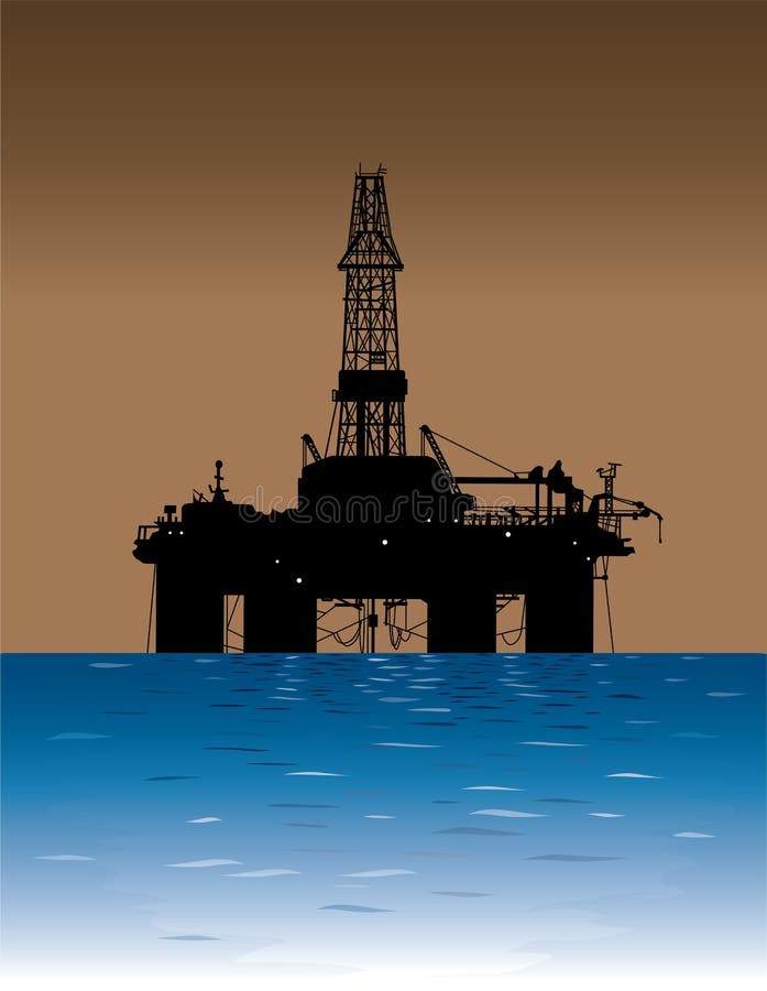 Oil Offshore Platform Colloquially Rig Symbol Icon Design Template on ...