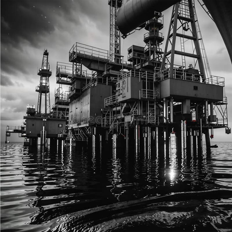 Offshore oil platform stock image. Image of industry - 371364271