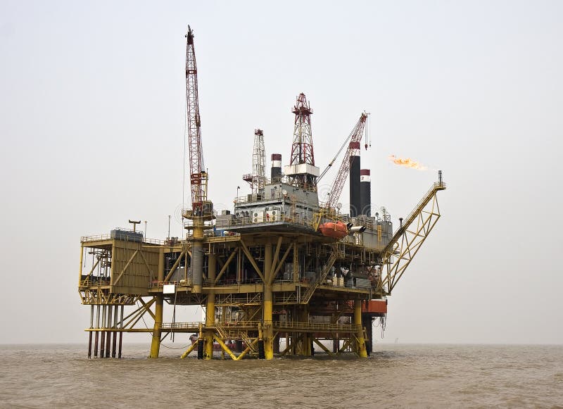 Offshore Oil Production Installation Stock Photo - Image of natural ...