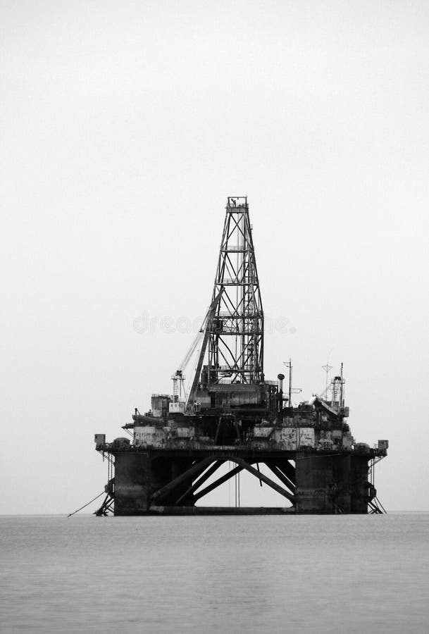 Offshore Jack Up Drilling Rig Over the Top of Oil and Gas Stock Photo ...