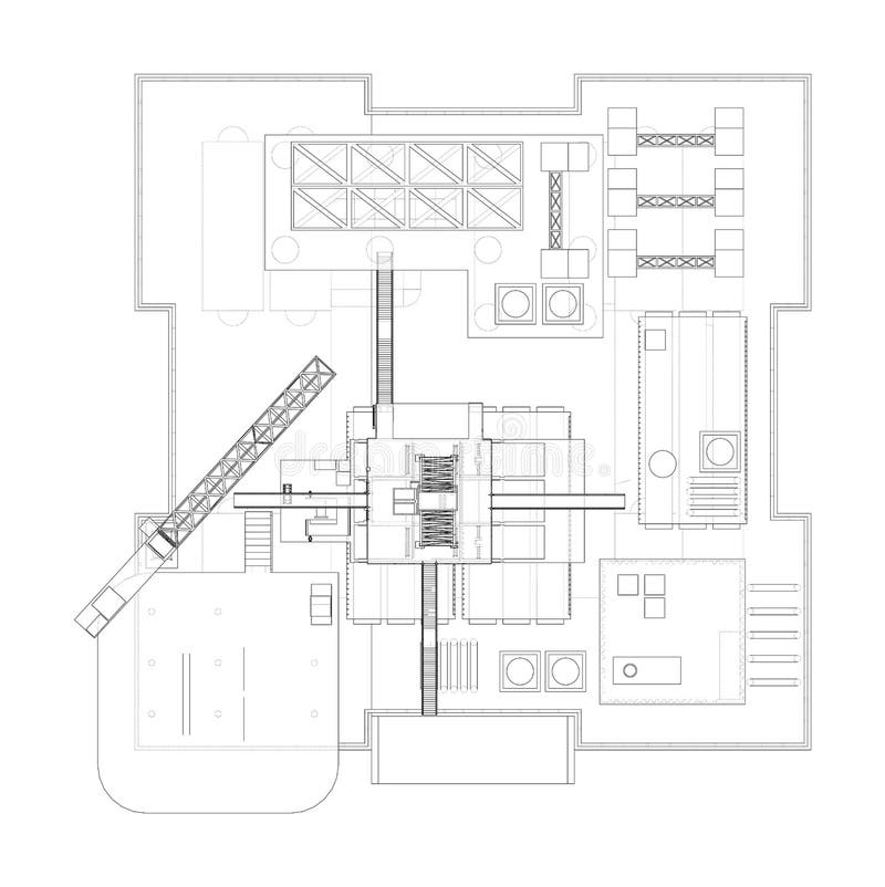 Offshore Oil Rig. 3d Illustration Stock Illustration - Illustration of ...