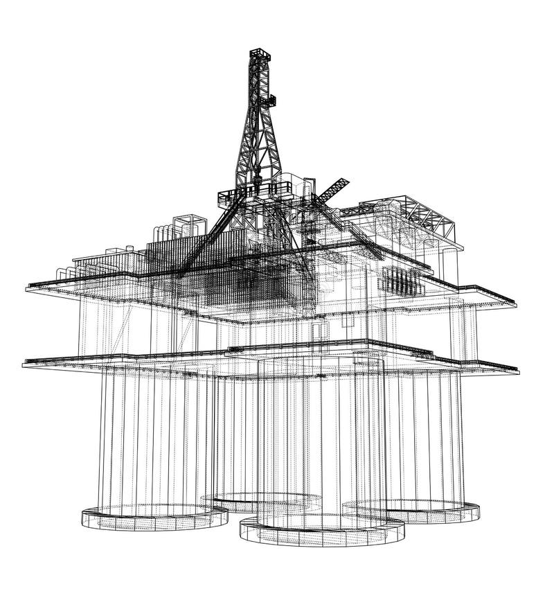 Offshore Oil Drilling Platform Sketch Stock Illustrations – 177 ...