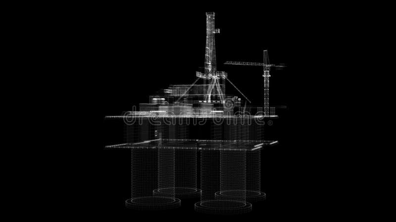 Offshore Oil Rig Drilling Platform Concept Stock Video - Video of ...