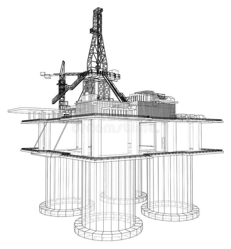 Oil Platform Draw Stock Illustrations – 212 Oil Platform Draw Stock ...