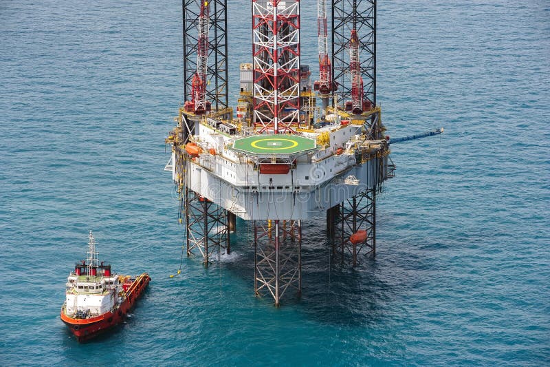 Supply Boat Operation Shipping Any Cargo or Basket To Offshore. Support ...