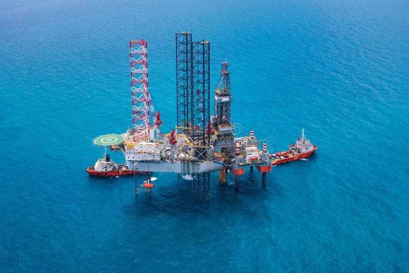 Offshore Oil Rig Drilling Platform. Stock Image - Image of colors ...