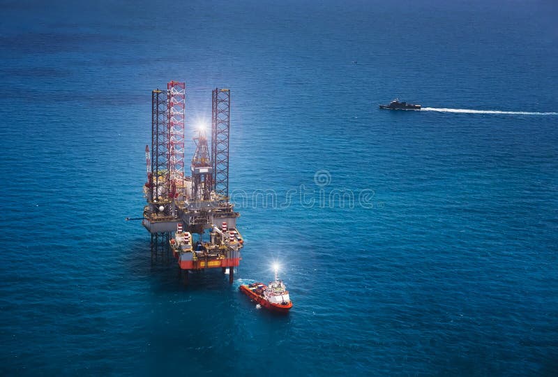 Offshore Oil Rig Drilling Platform Stock Image - Image of asian ...