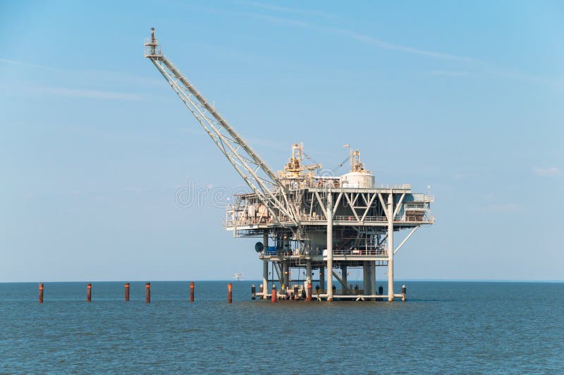 Offshore oil rig stock photo. Image of industry, production - 48452738