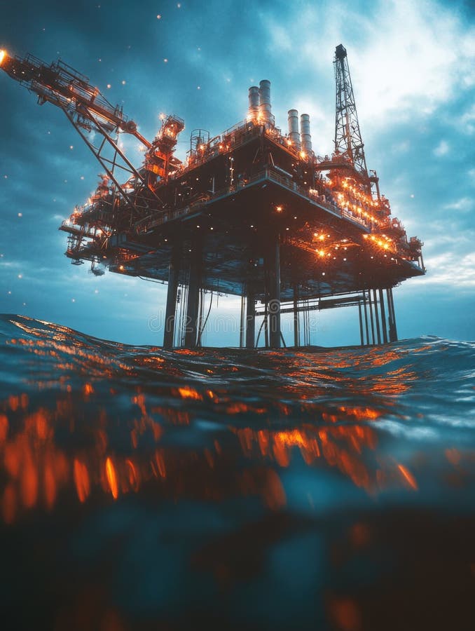 Offshore Oil Rig stock photo. Image of petroleum, drilling - 380148860