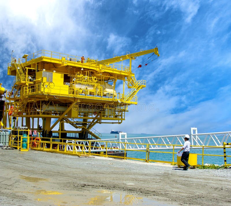 Rig Platform during Construction Stock Image - Image of drill, energy ...