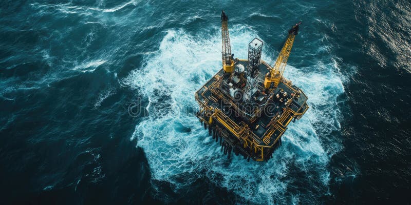 Offshore Oil Rig stock image. Image of structure, installation - 373283217