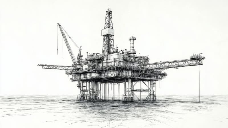 Oil Rig Drawing Stock Illustrations – 1,462 Oil Rig Drawing Stock ...