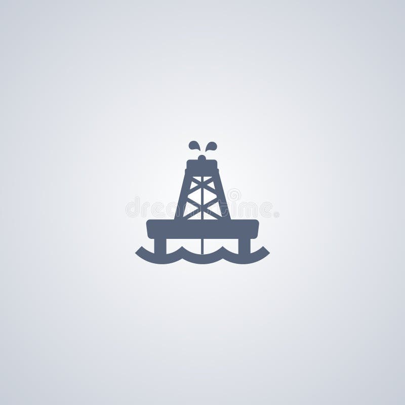 Offshore Oil , Vector Best Flat Icon Stock Vector - Illustration of ...