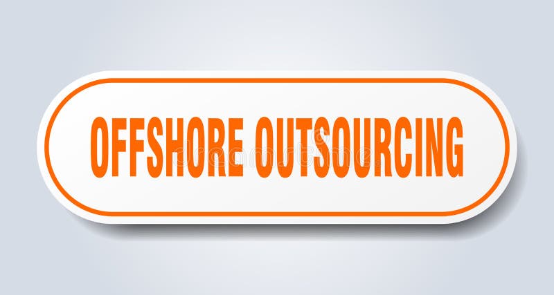 Offshore Outsourcing Stamp. Offshore Outsourcing Round Ribbon Sticker ...