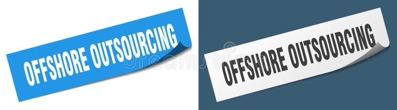 Offshore Outsourcing Sticker. Offshore Outsourcing Sign Set Stock ...