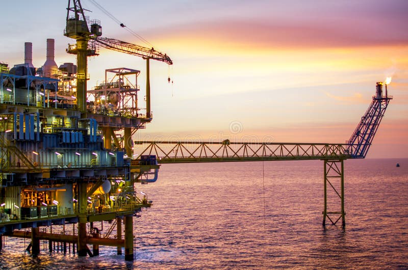 Offshore platform stock photo. Image of natural, drill - 25904854