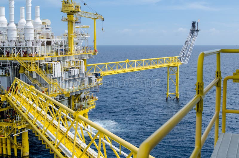 Offshore Platform Deck Area Stock Photo - Image of chemical, crane: 3066066
