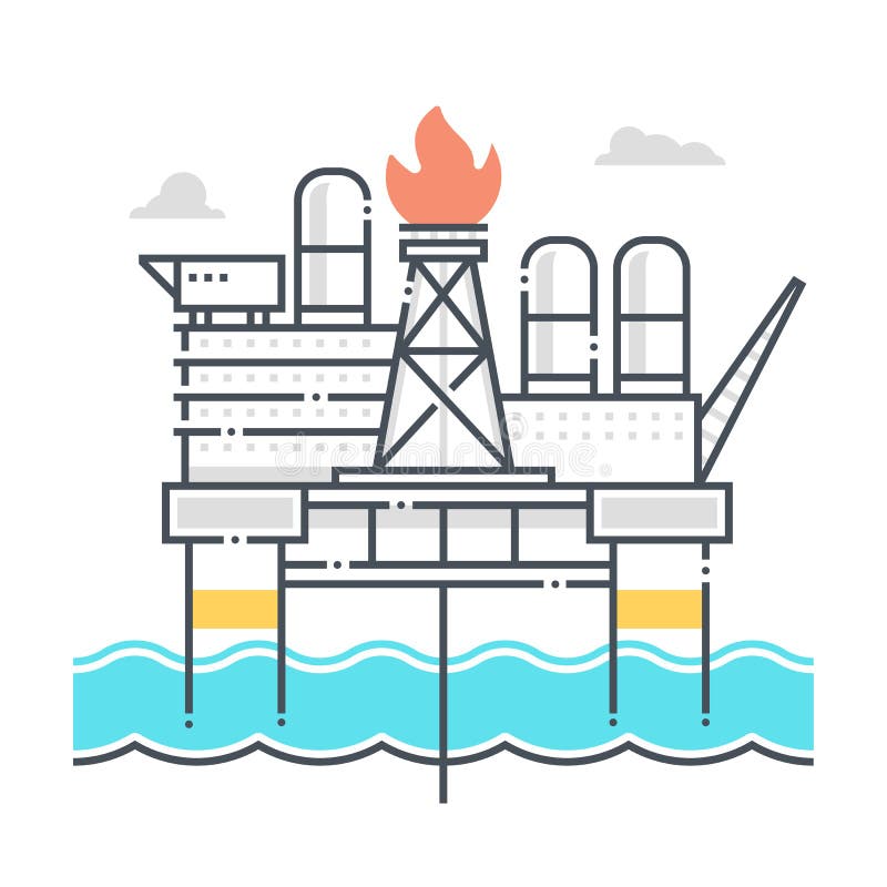 Offshore Platform Line Icon Stock Illustrations – 637 Offshore Platform ...
