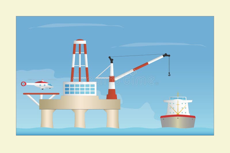 Oil Offshore Platform Colloquially Rig Symbol Icon Design Template on ...