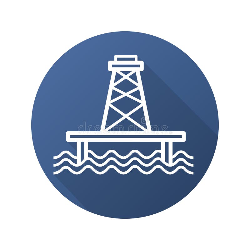 Offshore Oil Production Icon, Outline Style Stock Vector - Illustration ...