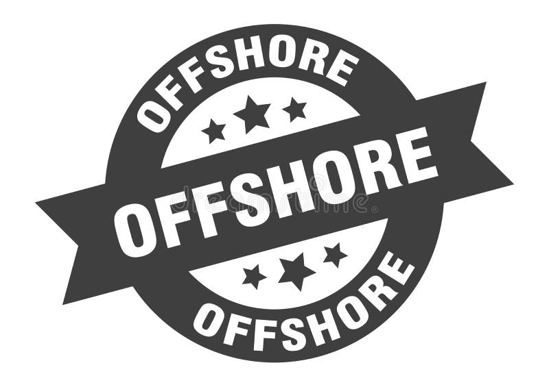Offshore Sign. Offshore Round Ribbon Sticker Stock Vector ...