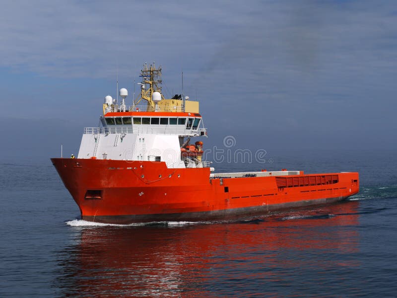 Offshore Supply Vessel In North Sea Stock Image - Image of installation ...
