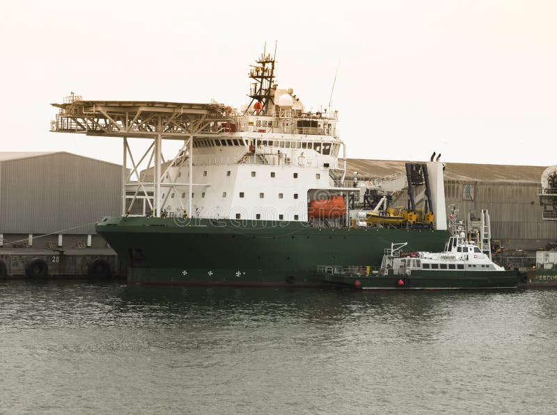 Offshore Supply Vessel In North Sea Stock Image - Image of installation ...