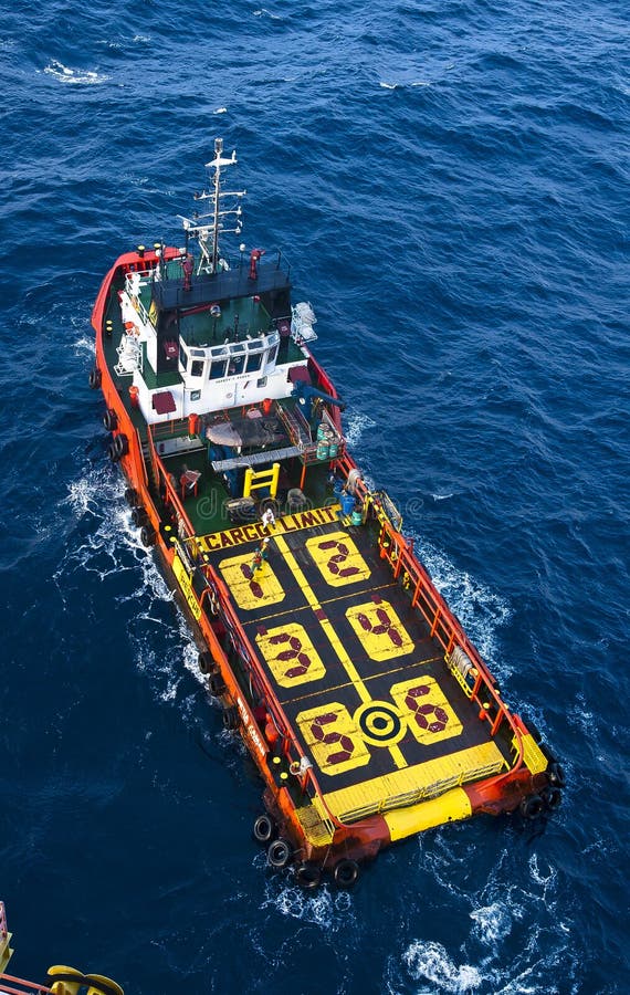 Offshore vessel at sea stock image. Image of news, crude - 54944579