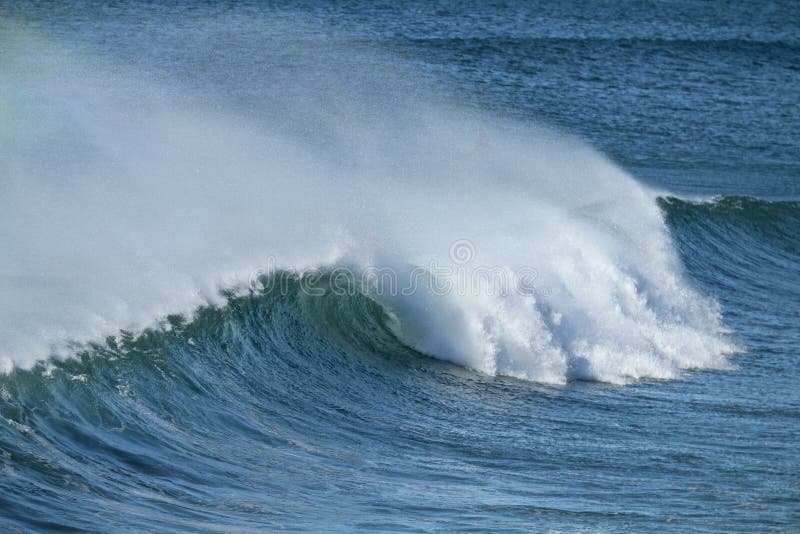 Offshore Wave with Spray in the Pacific Ocean Stock Image - Image of ...